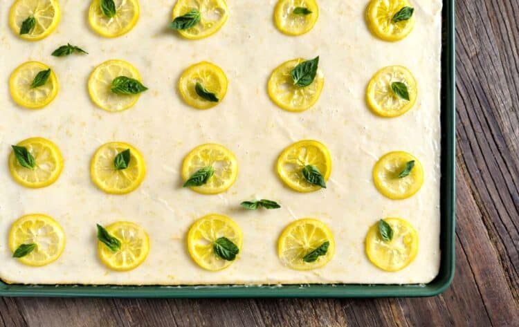 Lemon Basil Sheet Cake - The Salted Potato from Renée Robinson