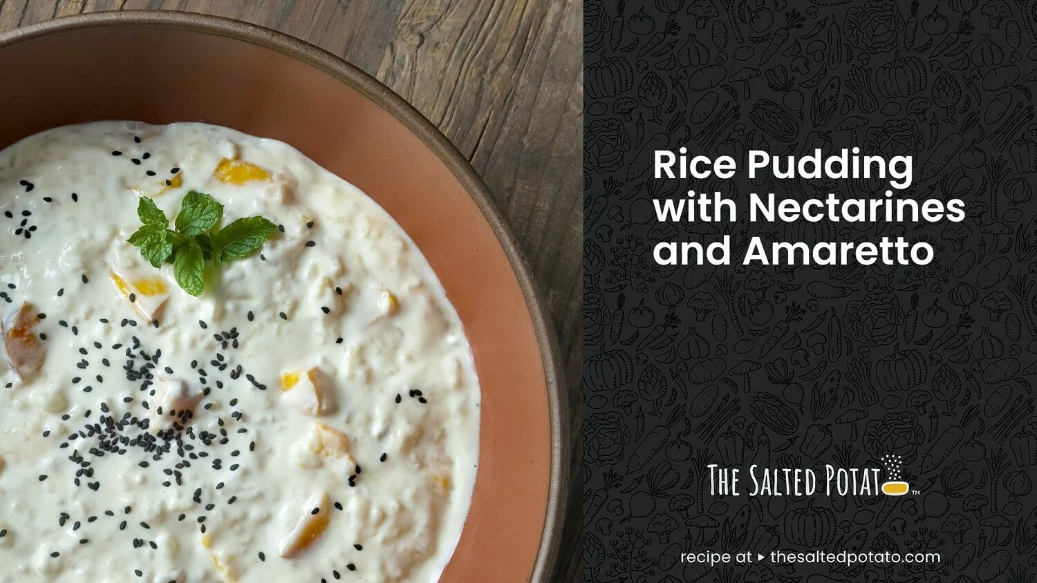 Rice Pudding with Nectarines and Amaretto - The Salted Potato from ...