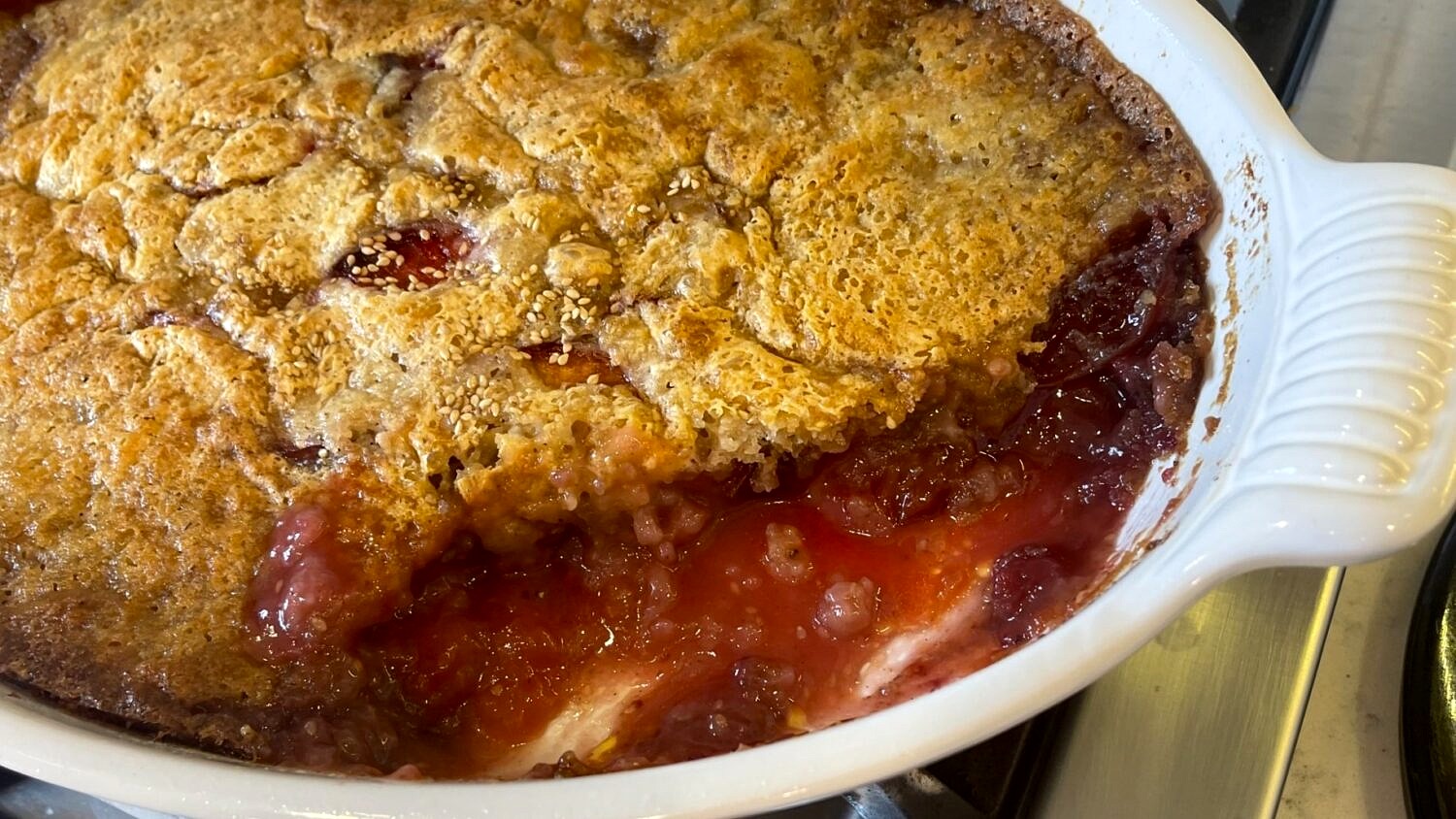 Plum Brown Butter Cobbler - The Salted Potato from Renée Robinson