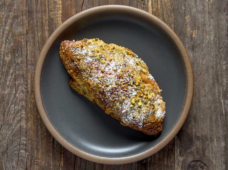 Pistachio Frangipane Croissants - The Salted Potato from Renée Robinson