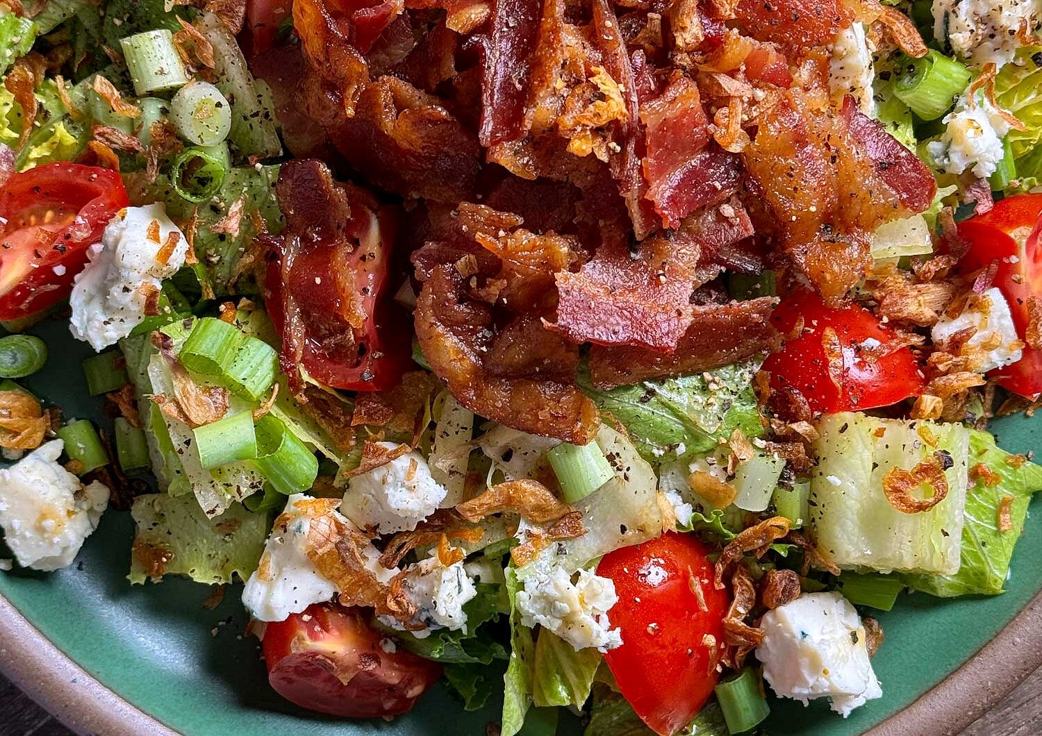 Bacon, Tomato, and Blue Cheese Main Course Salad - The Salted Potato ...