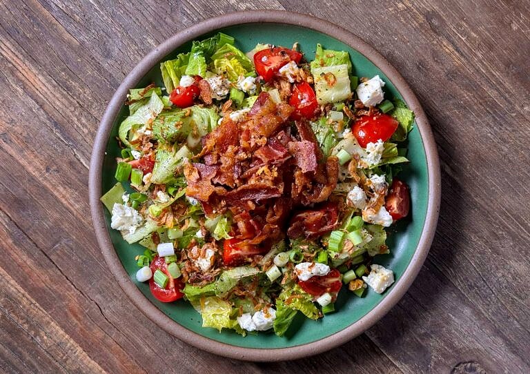 Bacon, Tomato, and Blue Cheese Main Course Salad - The Salted Potato ...