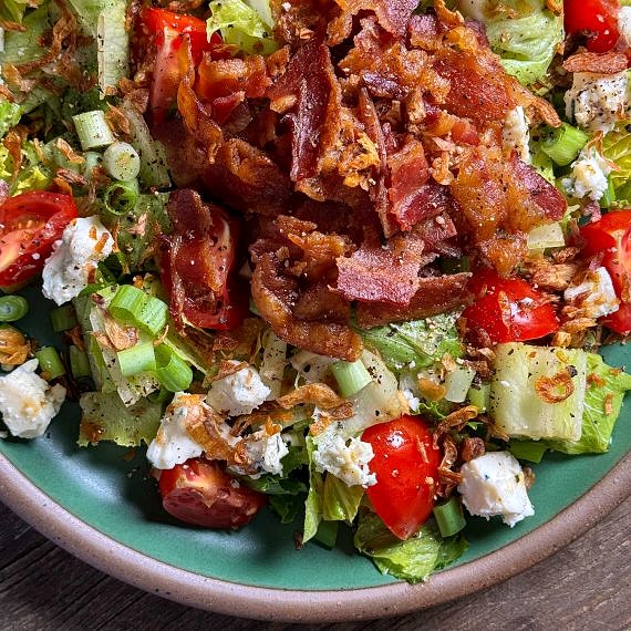 Bacon, Tomato, and Blue Cheese Main Course Salad - The Salted Potato ...